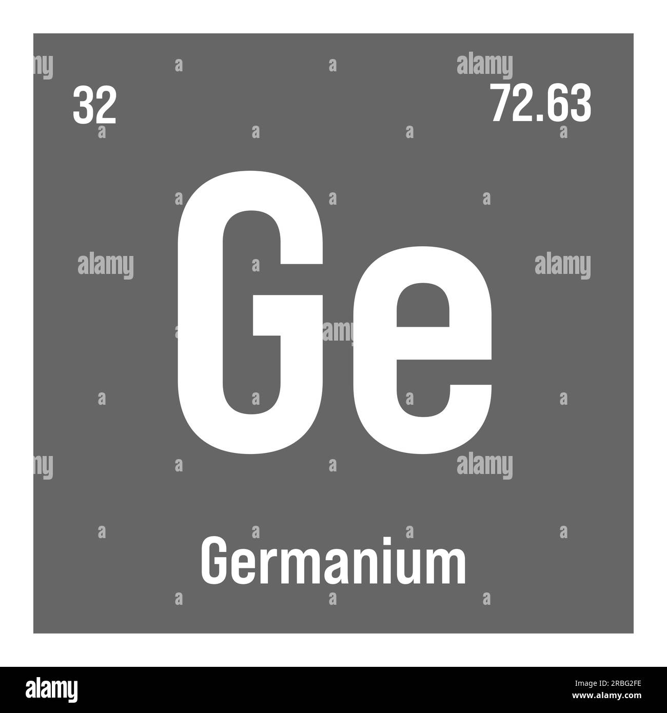 Gadolinium, Gd, periodic table element with name, symbol, atomic number ...