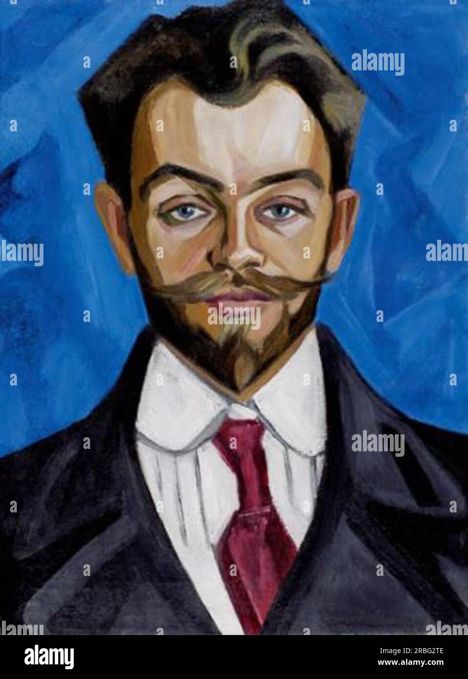 The Portrait of A.Rozanov 1912 by Olga Rozanova Stock Photo - Alamy