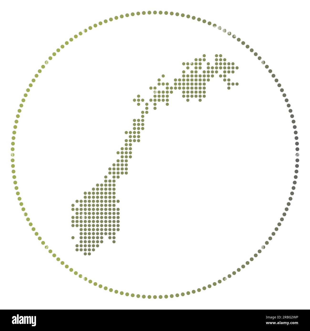 Norway digital badge. Dotted style map of Norway in circle. Tech icon ...