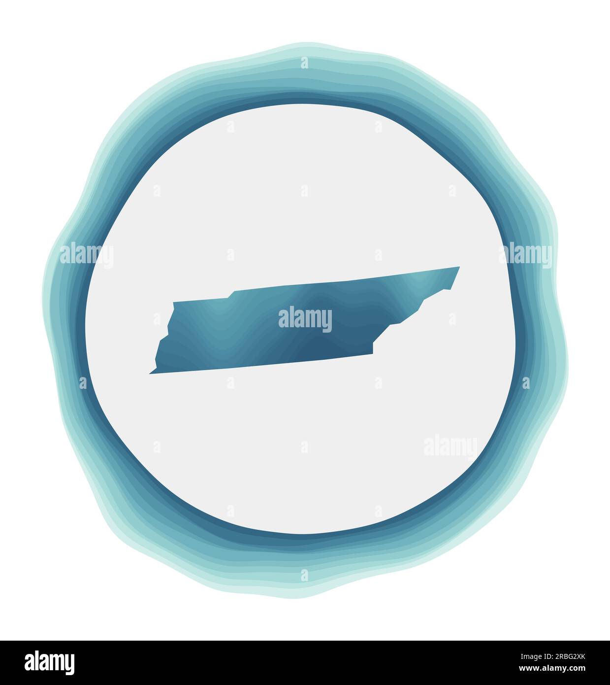 Tennessee logo. Badge of the US state. Layered circular sign around ...