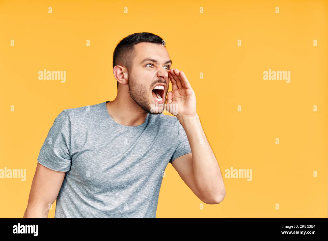 Angry man shouting hi-res stock photography and images - Alamy