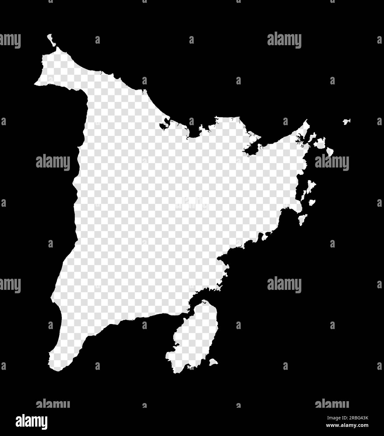Stencil map of Panay. Simple and minimal transparent map of Panay ...