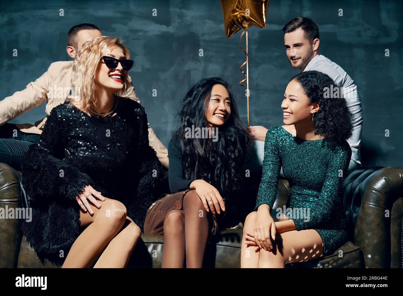 Diverse Group Of People Party Diverse Group Of People Enjoy Party And