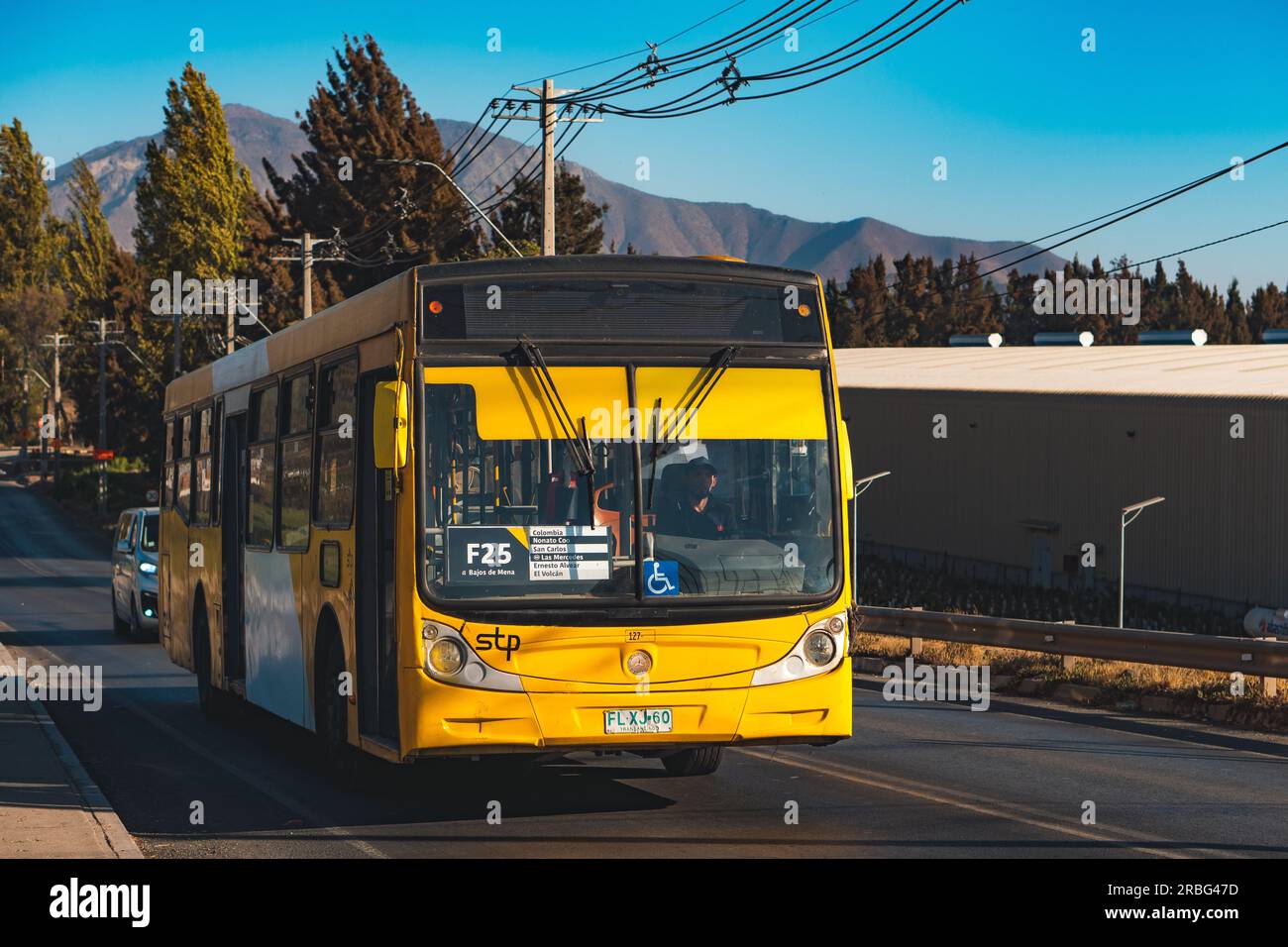 Santiago, Chile - April 04 2023: A public transport Transantiago, or ...