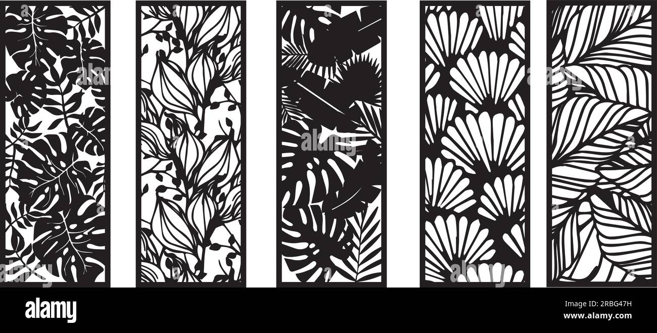 Laser cut leafs panel. room divider screens, paper craft, card ...