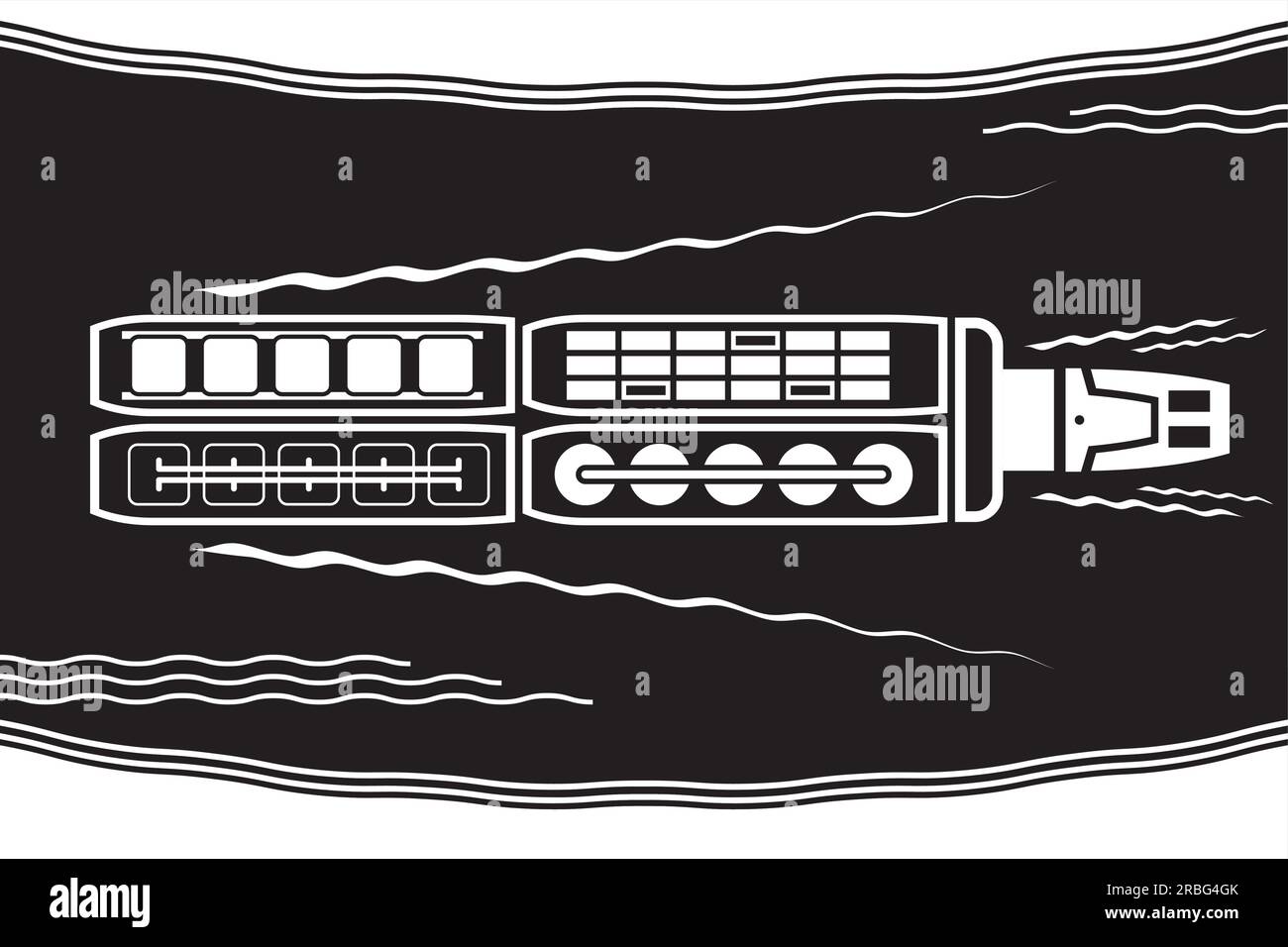 Moving tug boat Stock Vector Images - Alamy