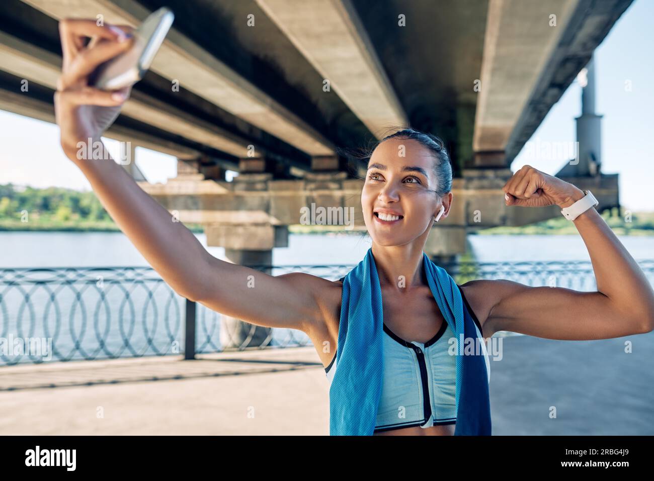 Running selfie hi-res stock photography and images - Alamy
