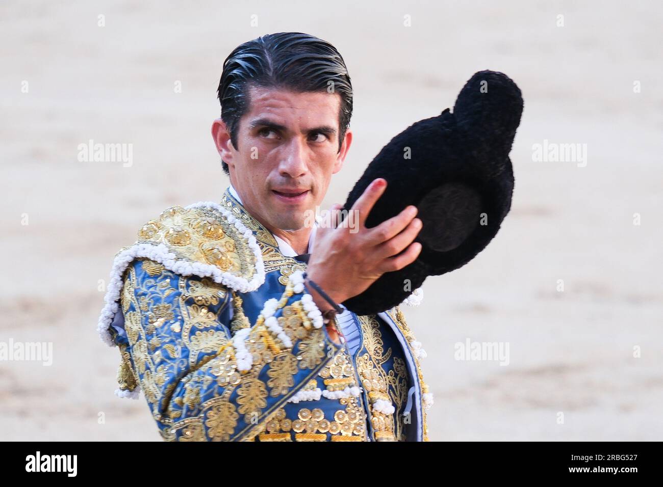 the bullfighter Calita during the bullfight of Corrida de Toros in the ...