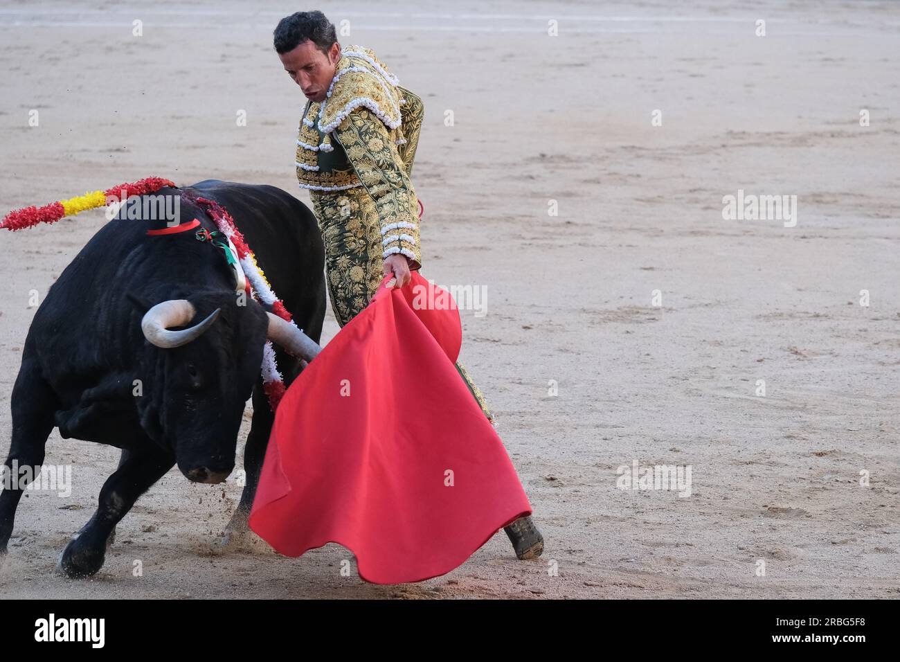 the bullfighter David de Mirandas during the bullfight of Corrida de ...