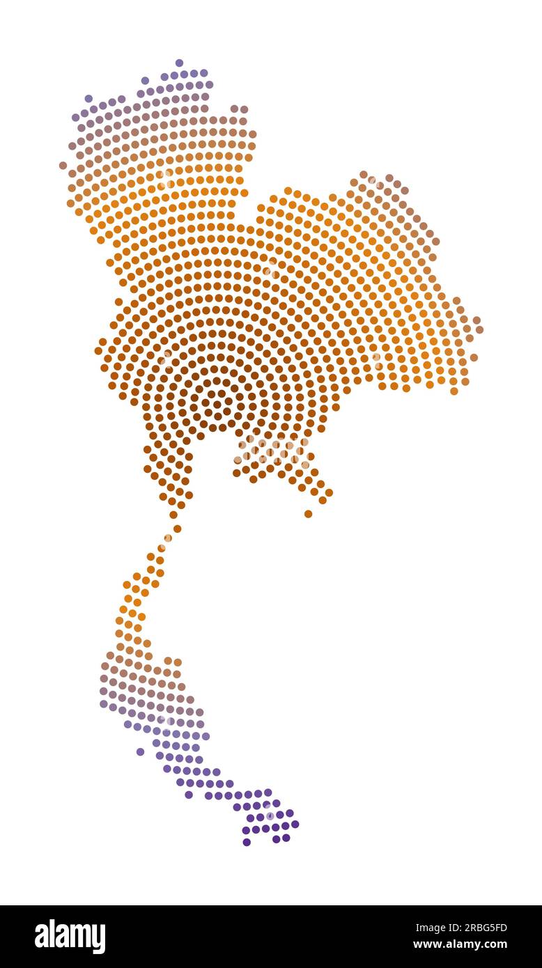 Thailand dotted map Stock Vector Images - Alamy