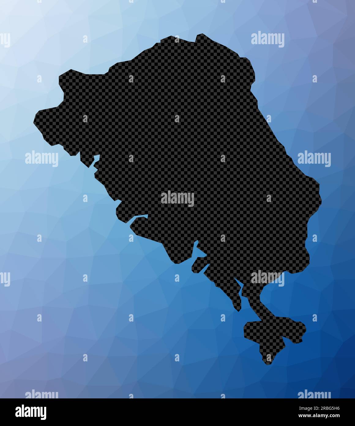 Colon Island geometric map. Stencil shape of Colon in low poly style ...