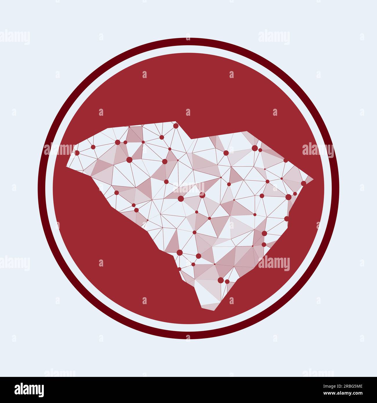South Carolina icon. Trendy tech logo of the US state. Geometric mesh ...