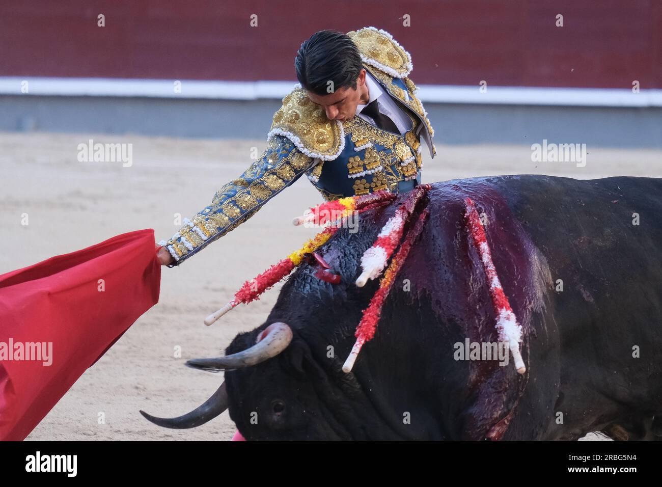 the bullfighter Calita during the bullfight of Corrida de Toros in the ...