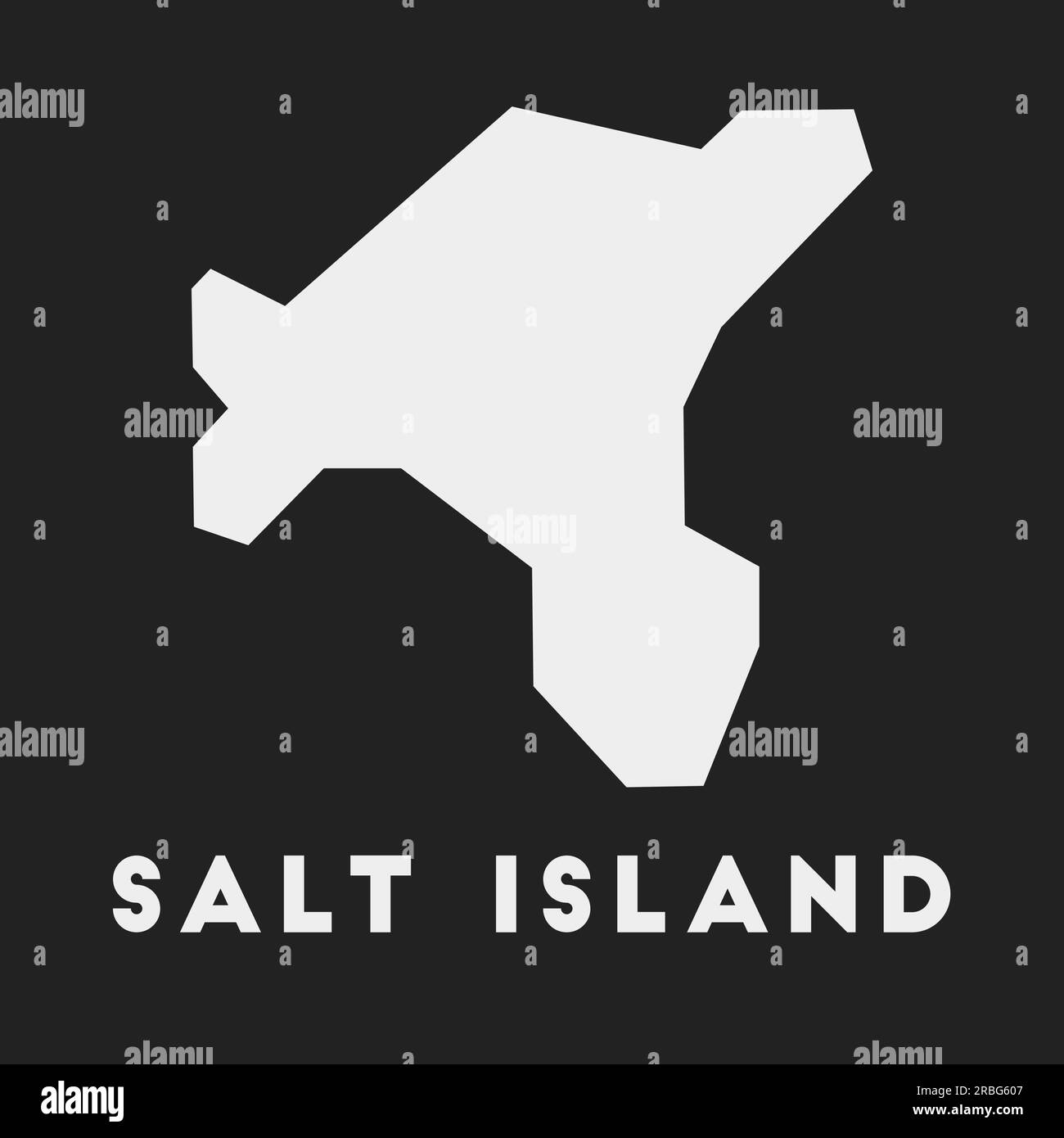 Salt Island icon. Map on dark background. Stylish Salt Island map with ...