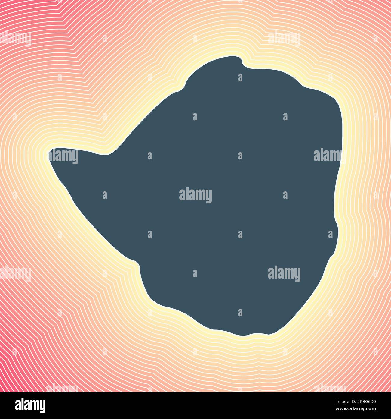 Zimbabwe map icon. Country shape on radiant striped gradient background ...