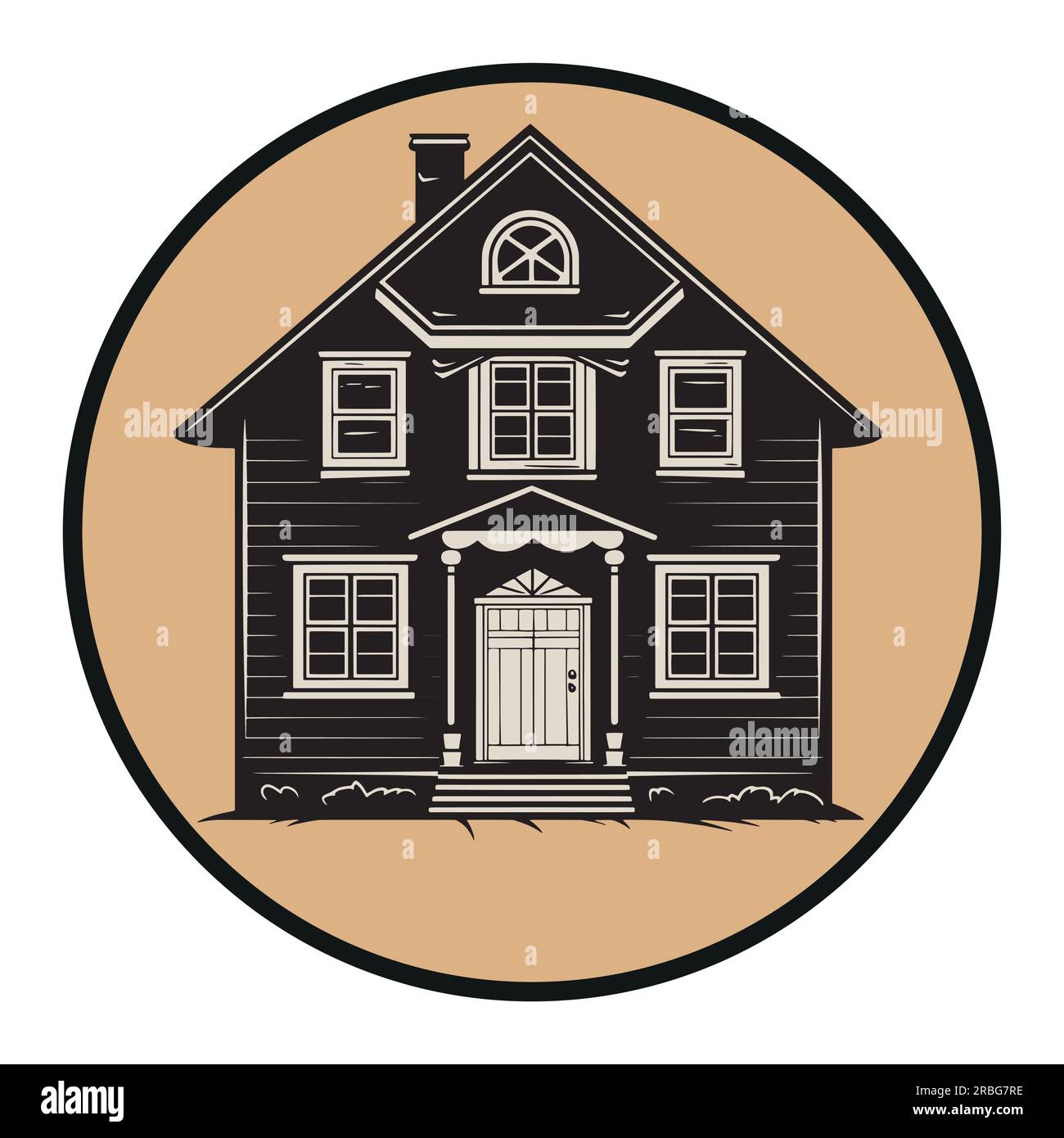 Vector logo with a house Stock Vector Image & Art - Alamy