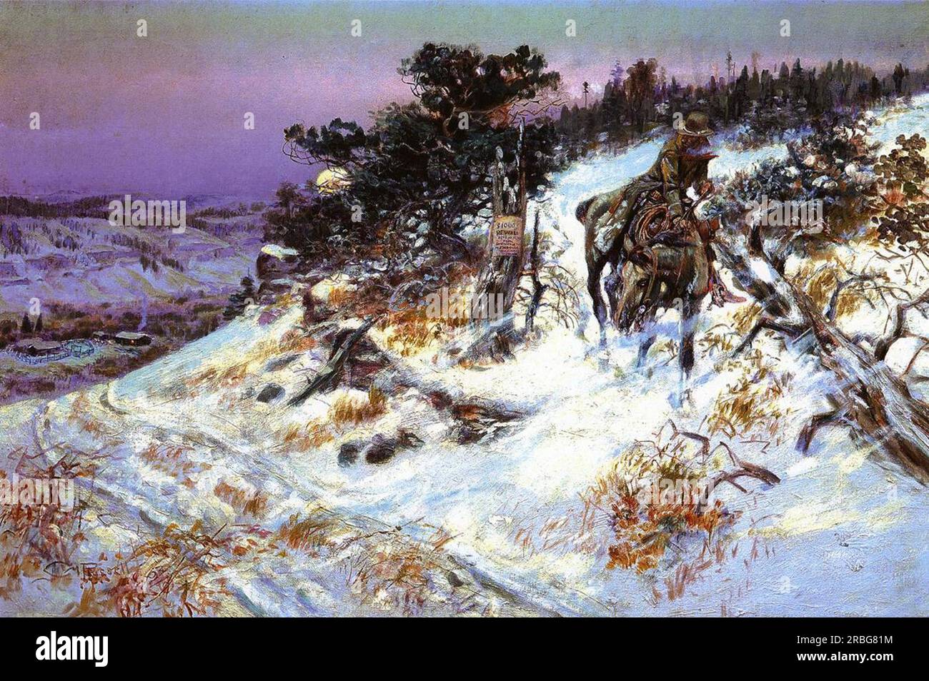 Wolf and Beaver 1921 by Charles M. Russell Stock Photo - Alamy