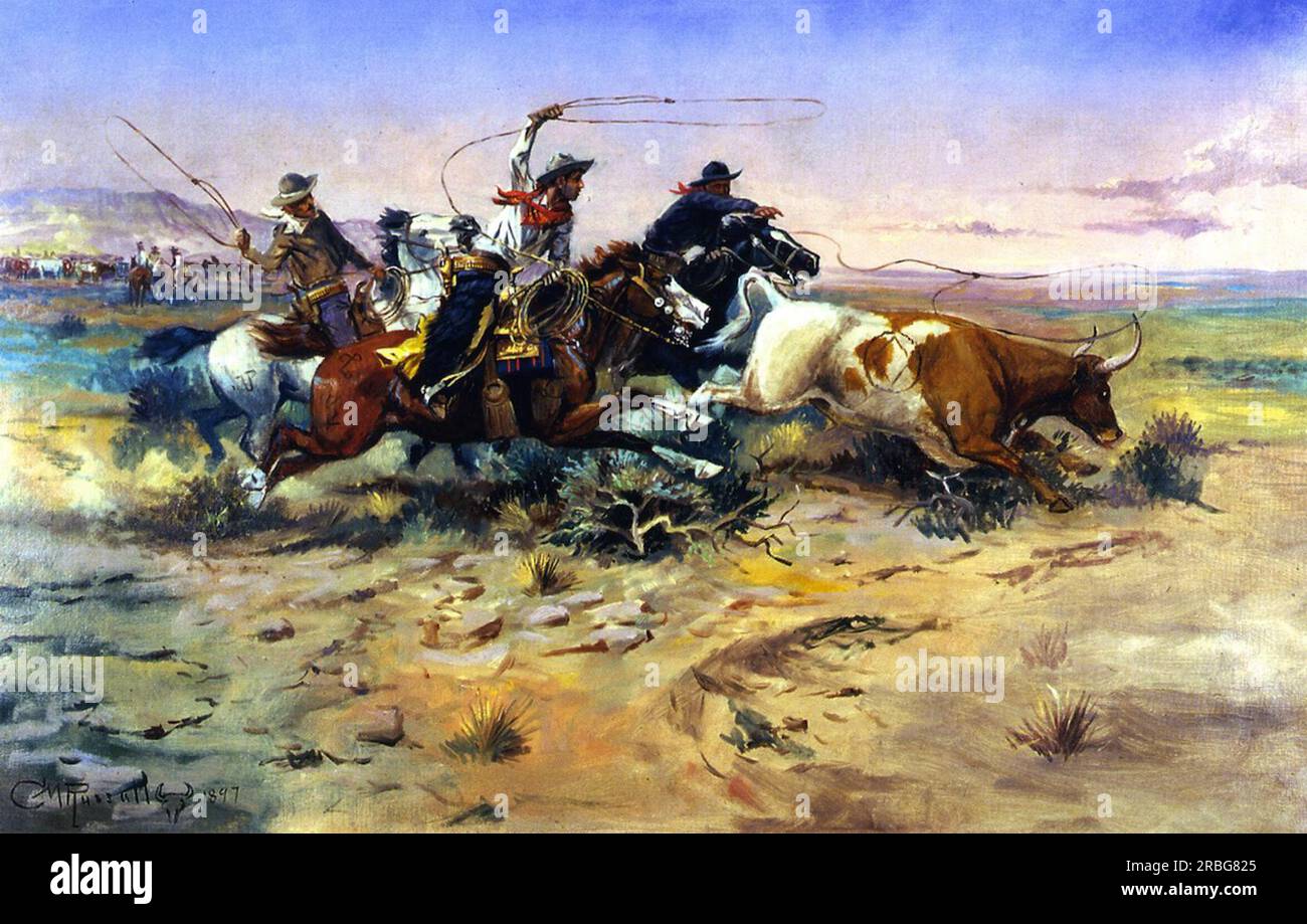 The Heard Quitter 1897 by Charles M. Russell Stock Photo - Alamy