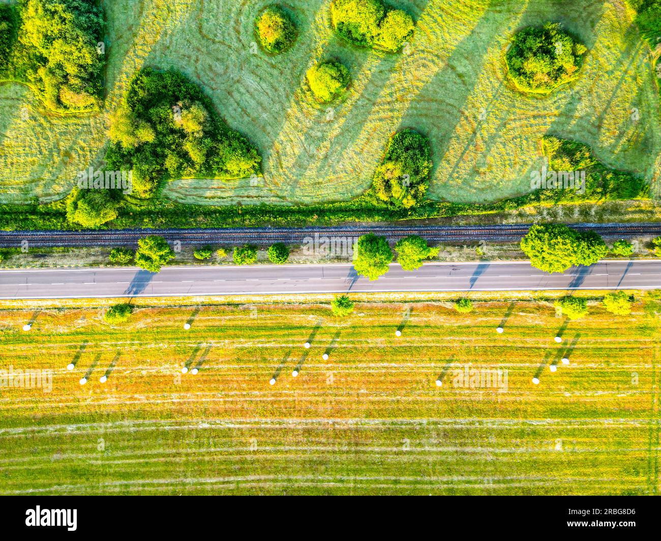 Road farmland transportation drone railway hi-res stock photography and ...