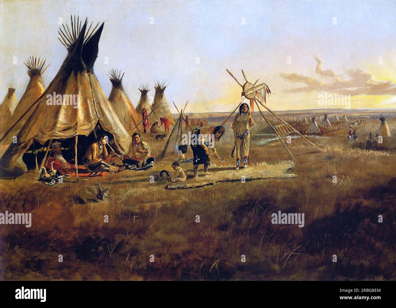 The Silk Robe 1890 by Charles M. Russell Stock Photo - Alamy