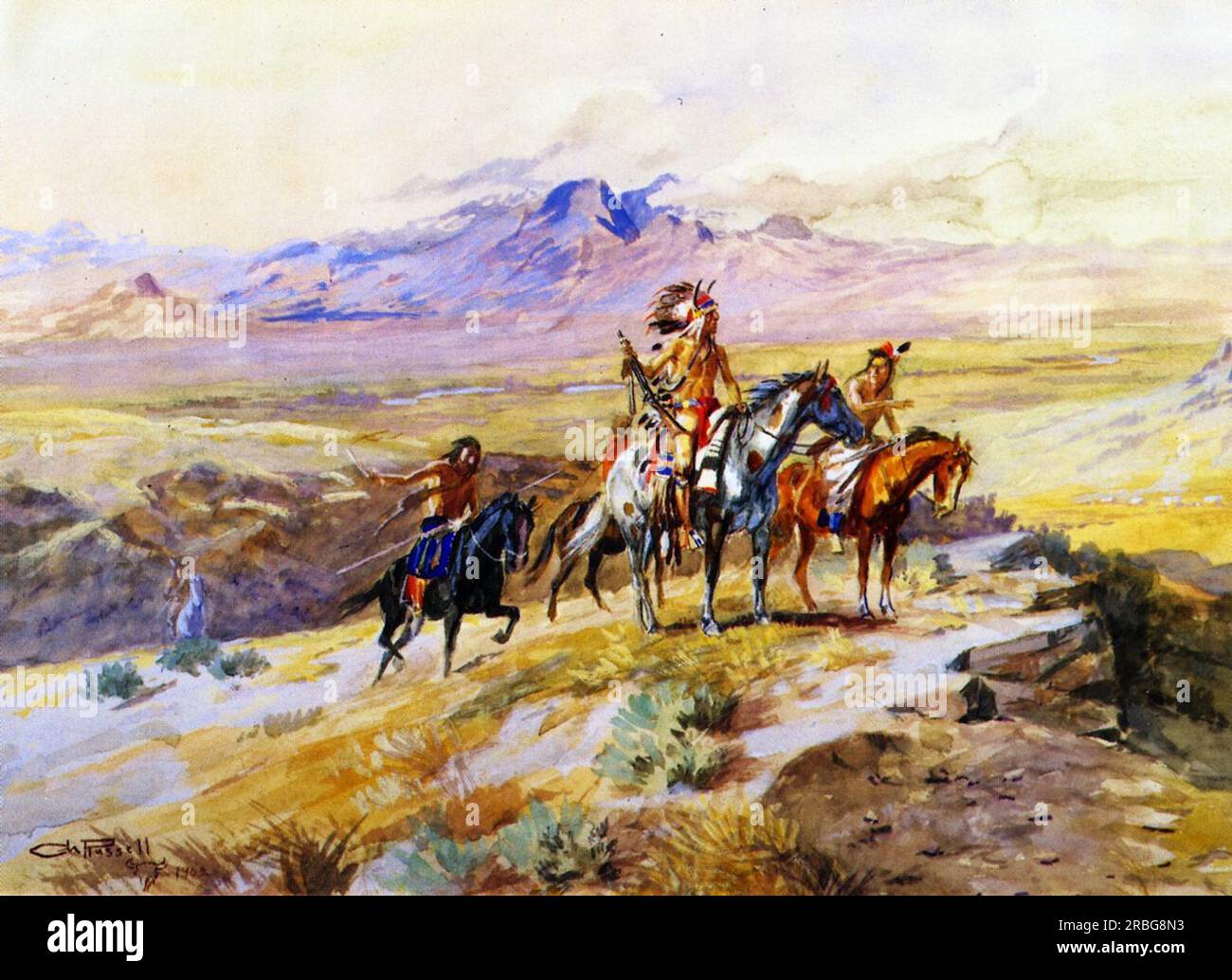 Indians scouting hi-res stock photography and images - Alamy