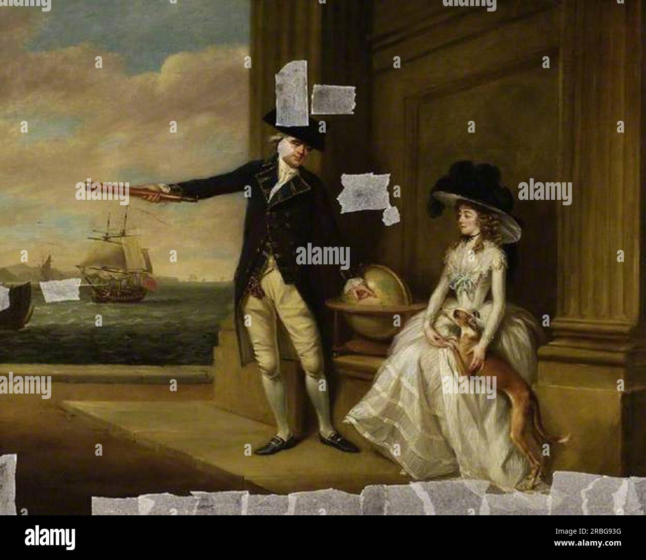 Captain and Mrs Hardcastle 1785 by John Russell Stock Photo - Alamy