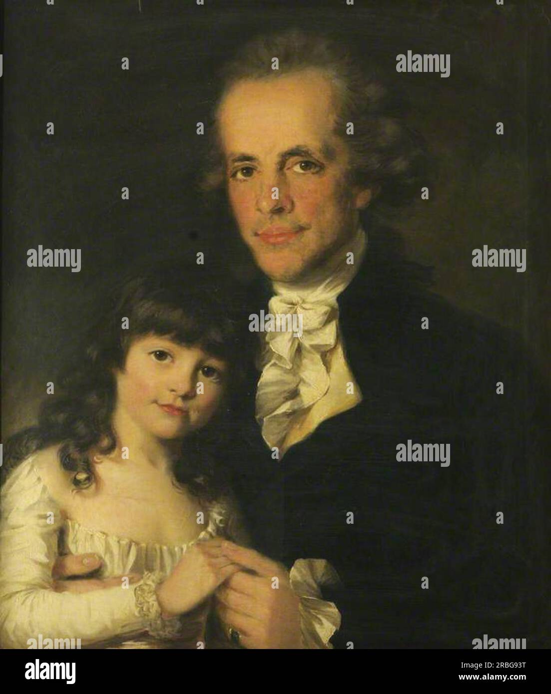 Colonel James Capper and His Daughter 1782 by John Russell Stock Photo ...