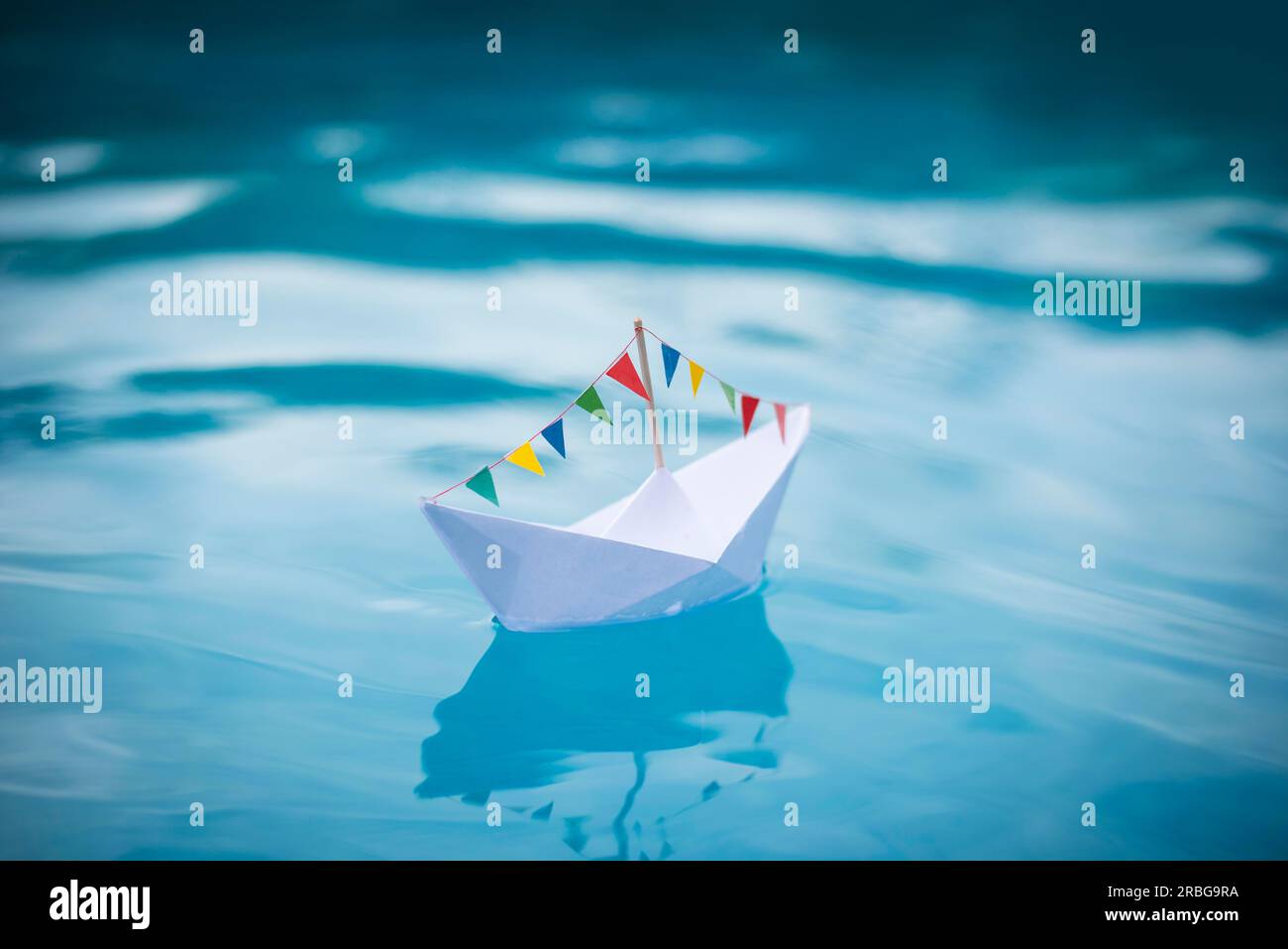 Party Paper Boat Stock Photo - Alamy