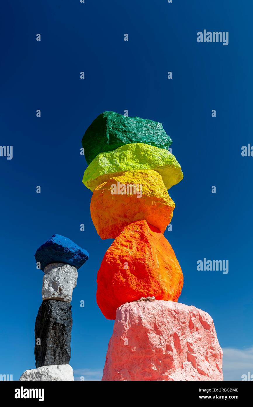 Seven Magic Mountains Sculpture Adds Splash of Color to Desert Near Las ...