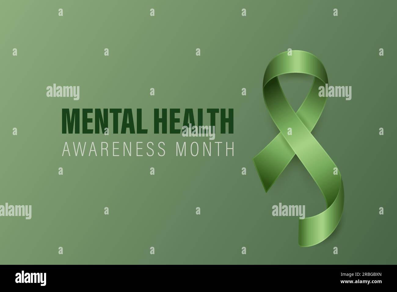 Mental Health Awareness Month Banner, Card, Placard with Vector 3d ...