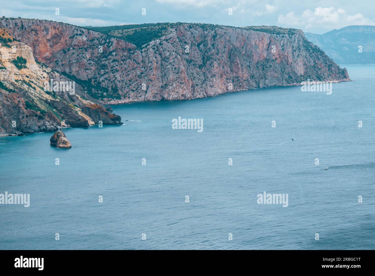 Large rocks in the sea, beautiful seascape Stock Photo - Alamy