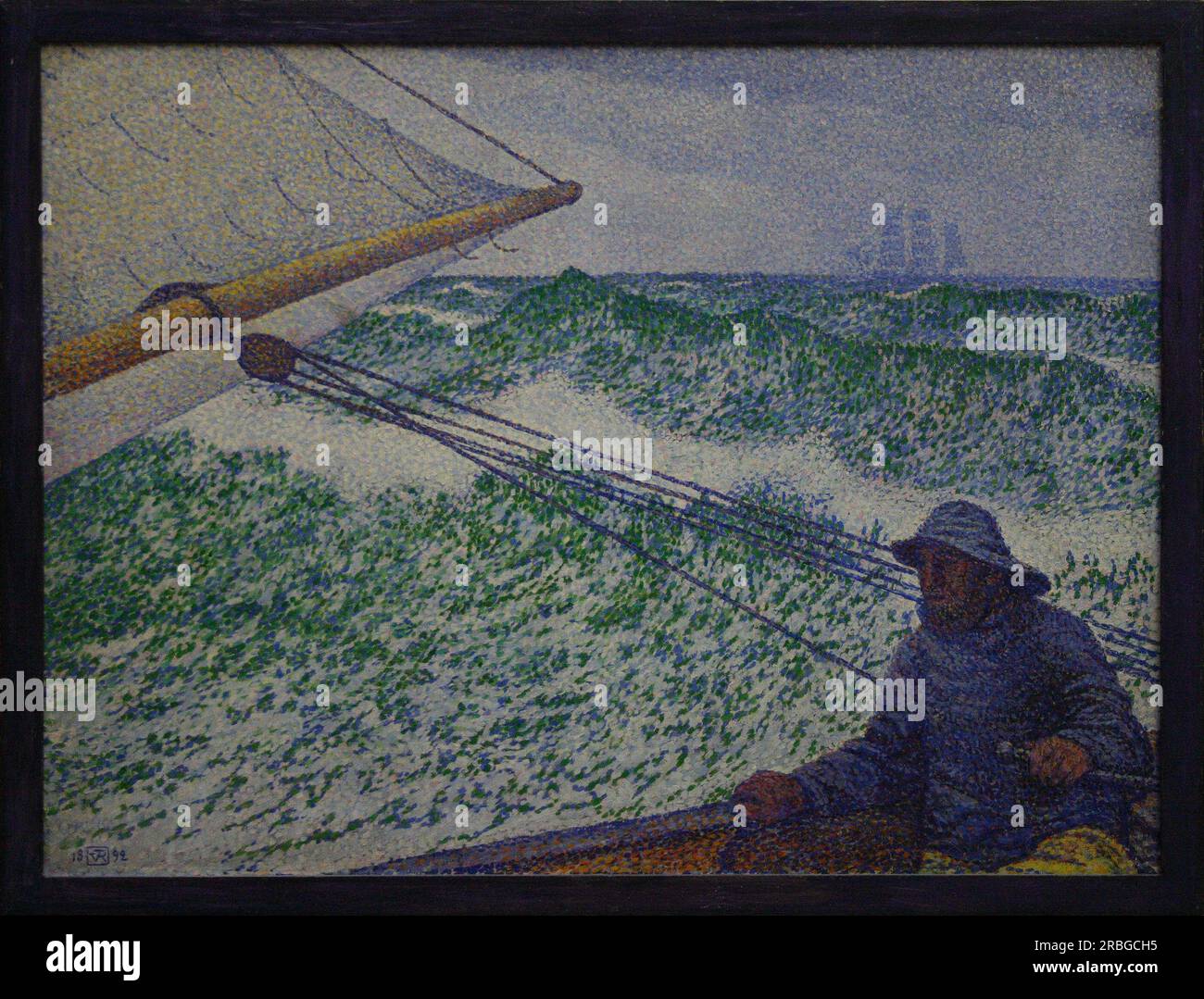 The Man at the Tiller 1892 by Theo van Rysselberghe Stock Photo - Alamy