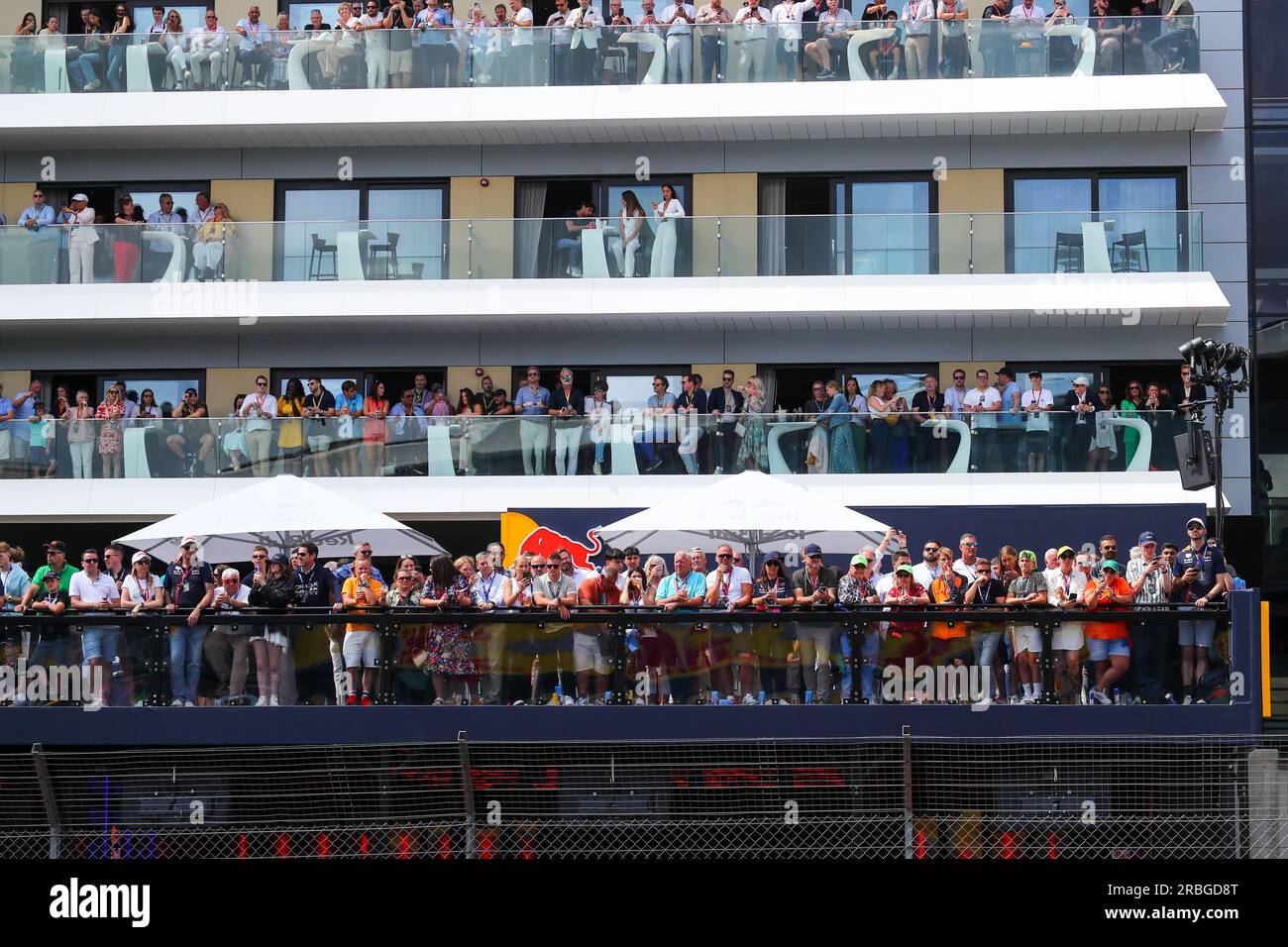 Redbull rooftop area over the Hamilton Straight during FORMULA 1 ARAMCO ...