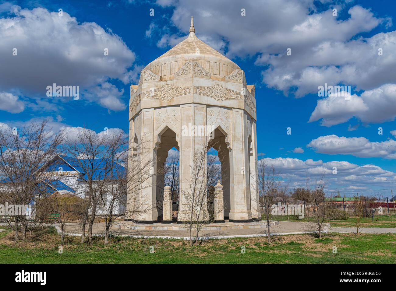 Mausoleum in Saray-Juek ancient settlement, Atyrau, Kazakhstan Stock ...