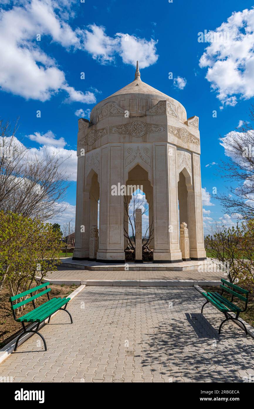 Mausoleum in Saray-Juek ancient settlement, Atyrau, Kazakhstan Stock ...