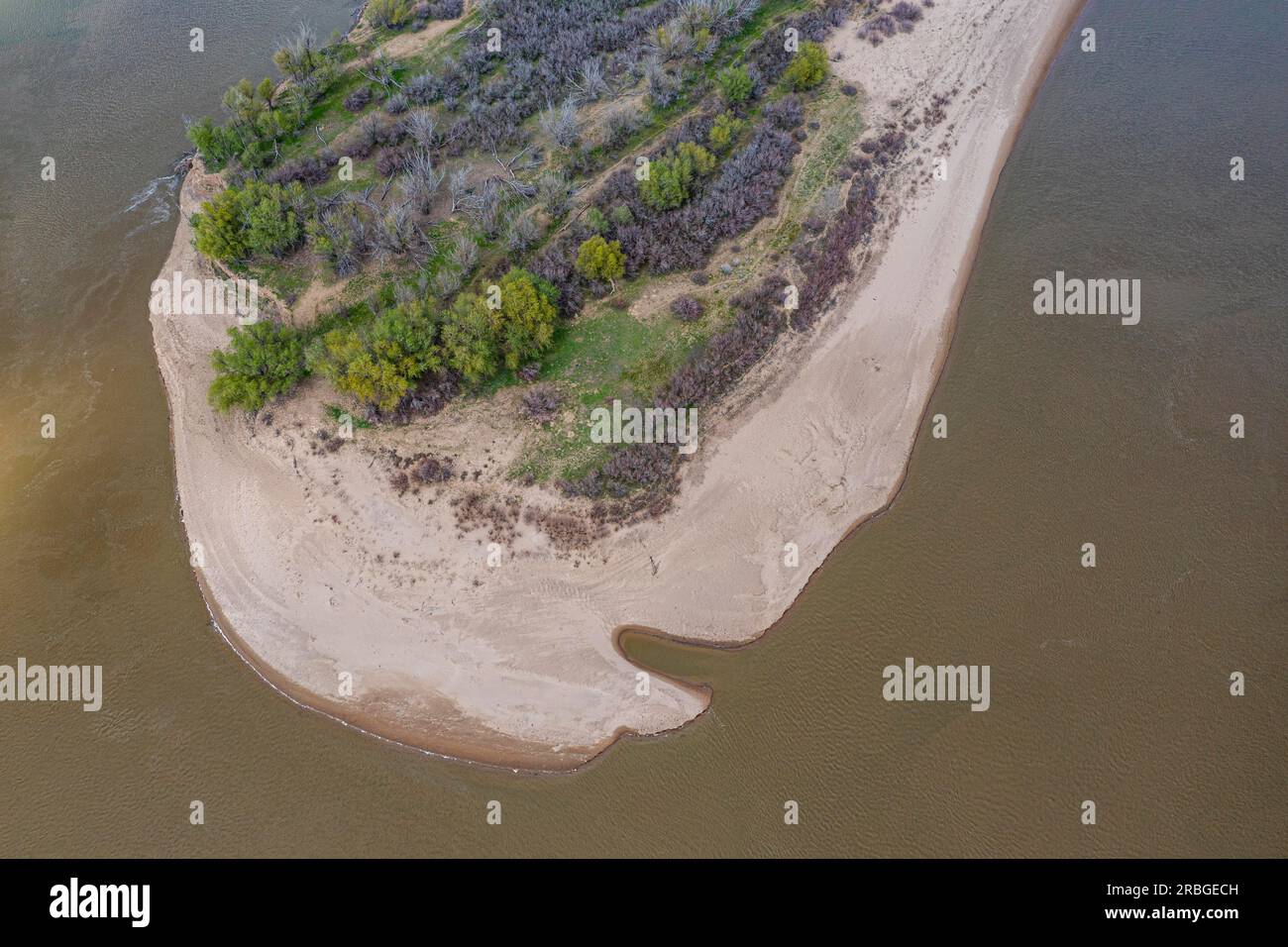 Aerial of the lower ural river hi-res stock photography and images - Alamy