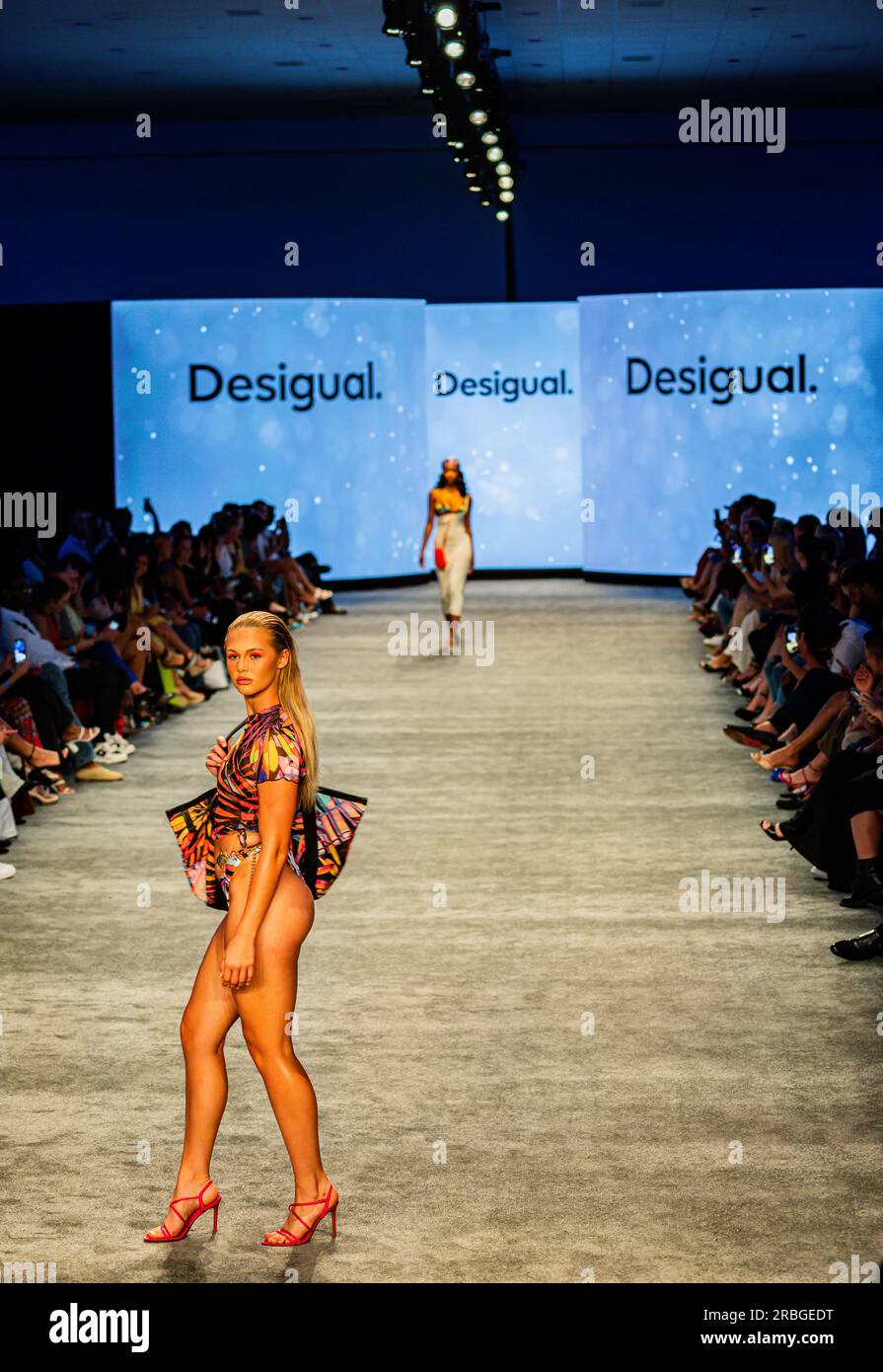Miami Beach, Florida, USA - July 7, 2023: Art Heart Fashion - Miami Swim Week at Fontainebleau ...