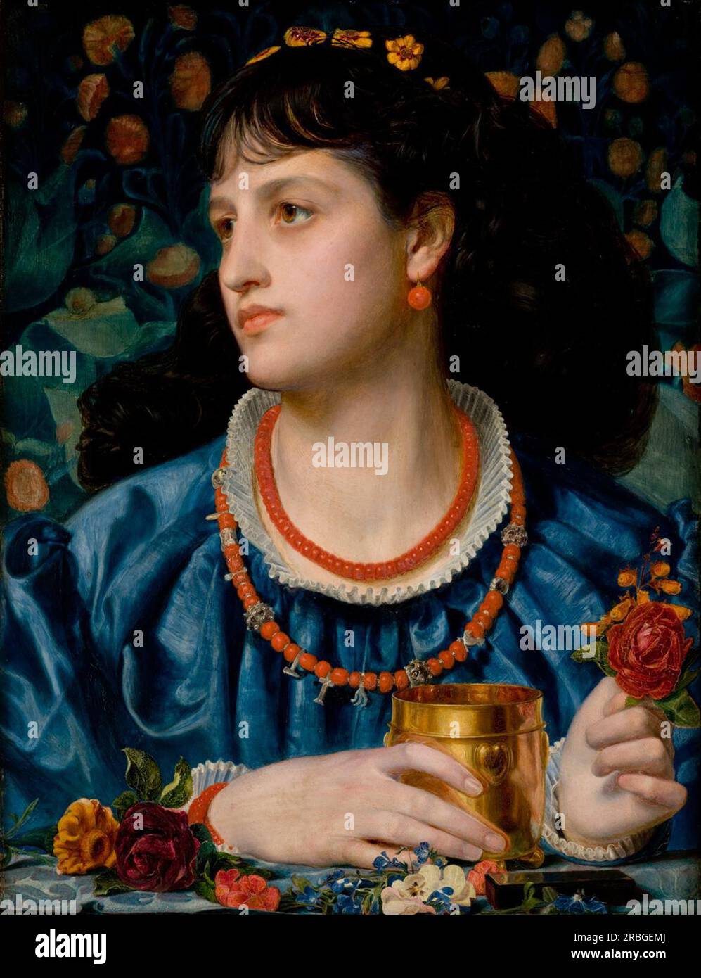 Isolda with the Love Potion 1870 by Frederick Sandys Stock Photo - Alamy