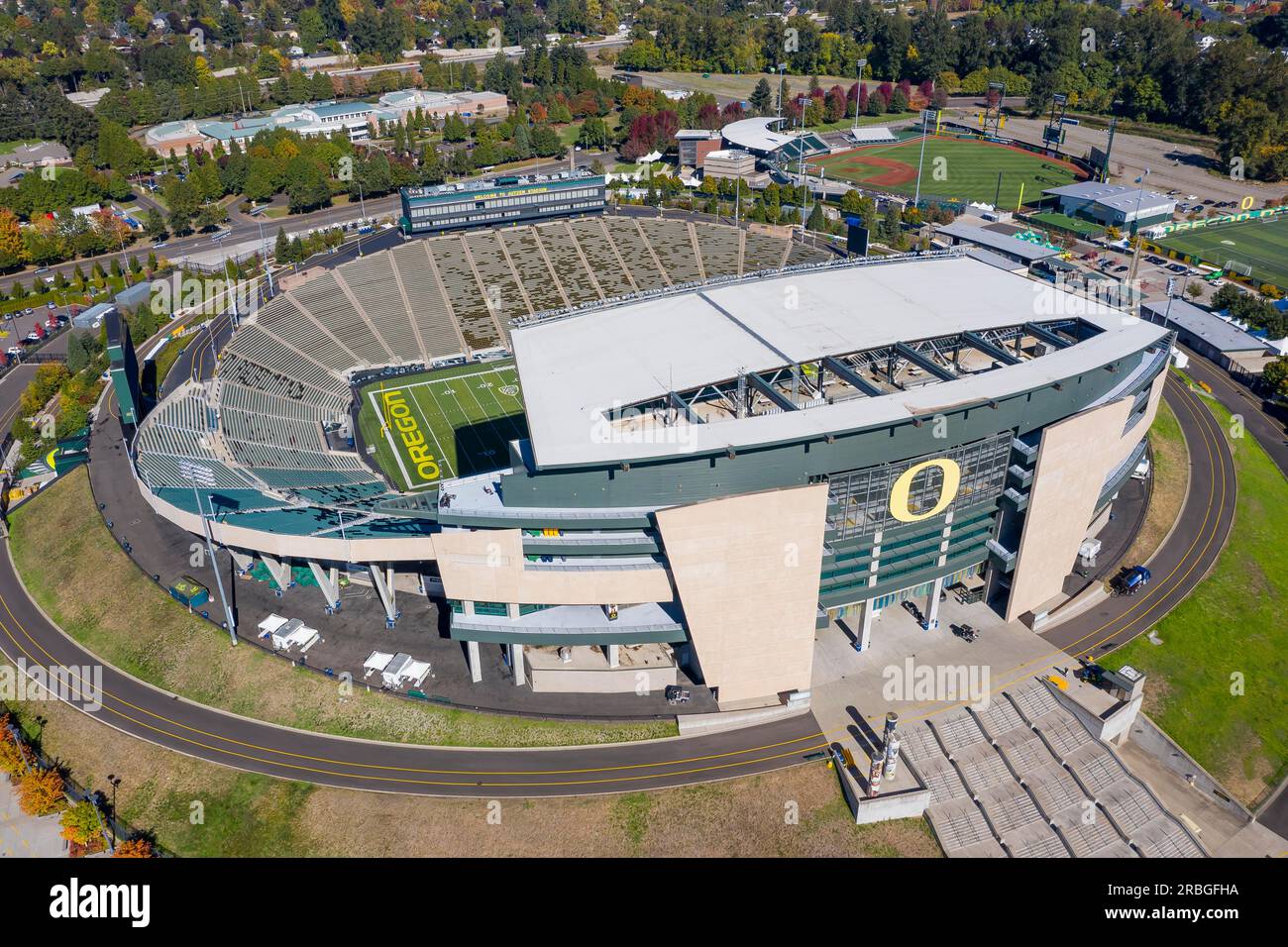 October 11, 2018, Eugene, Oregon, USA: Autzen Stadium is an outdoor ...