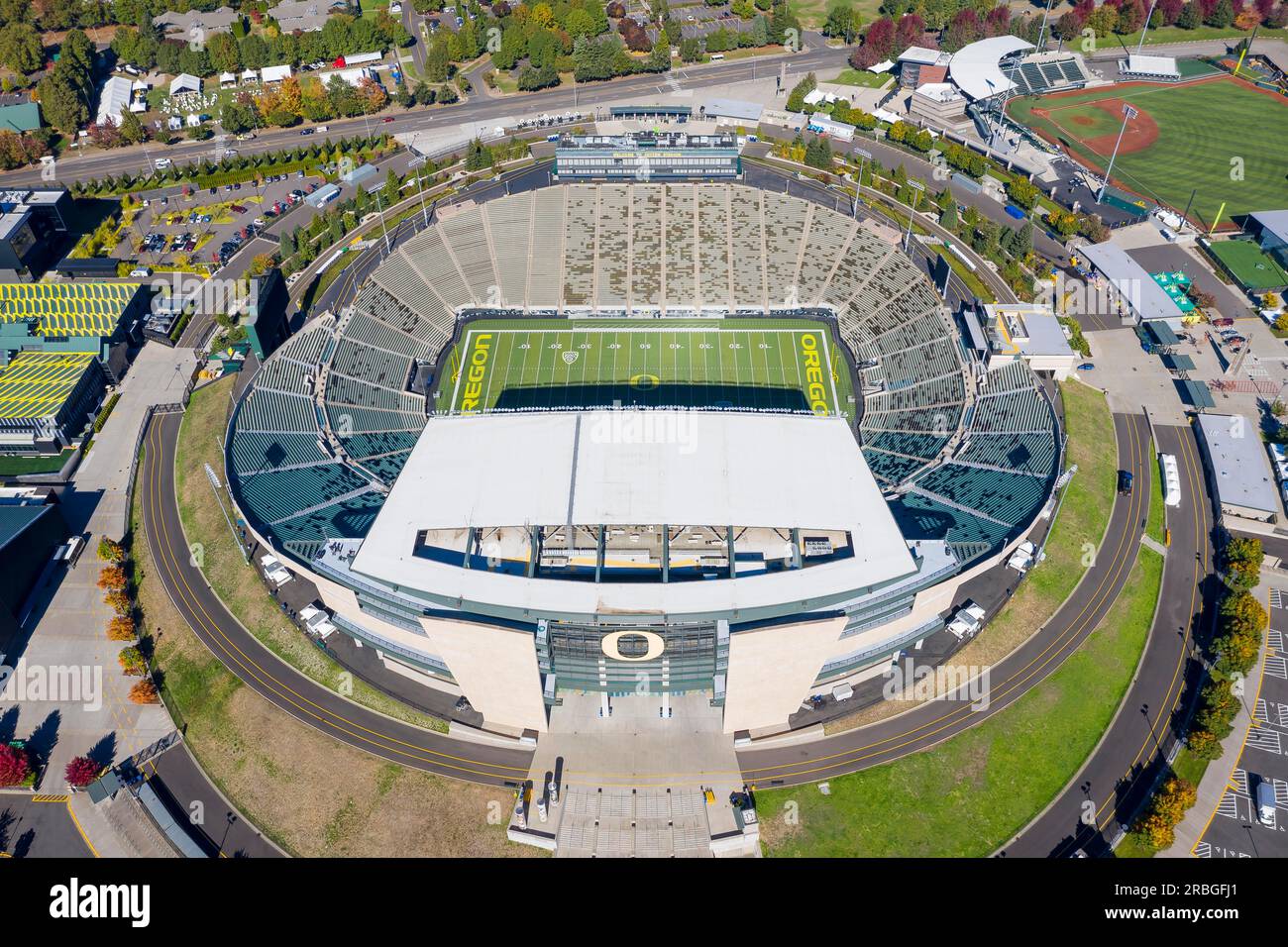 October 11, 2018, Eugene, Oregon, USA: Autzen Stadium is an outdoor ...