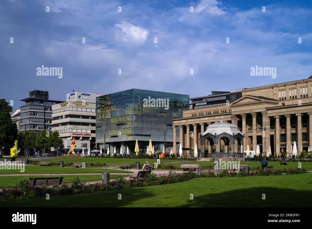 Schlossplatz with Koenigsbau, Art Museum Cube, Wittwer Thalia ...