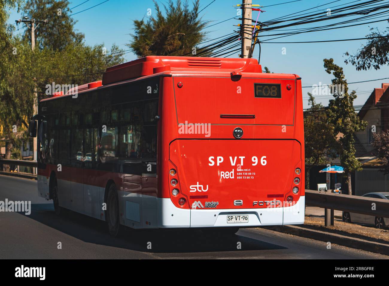 Santiago, Chile - April 06 2023: A brand new public transport ...