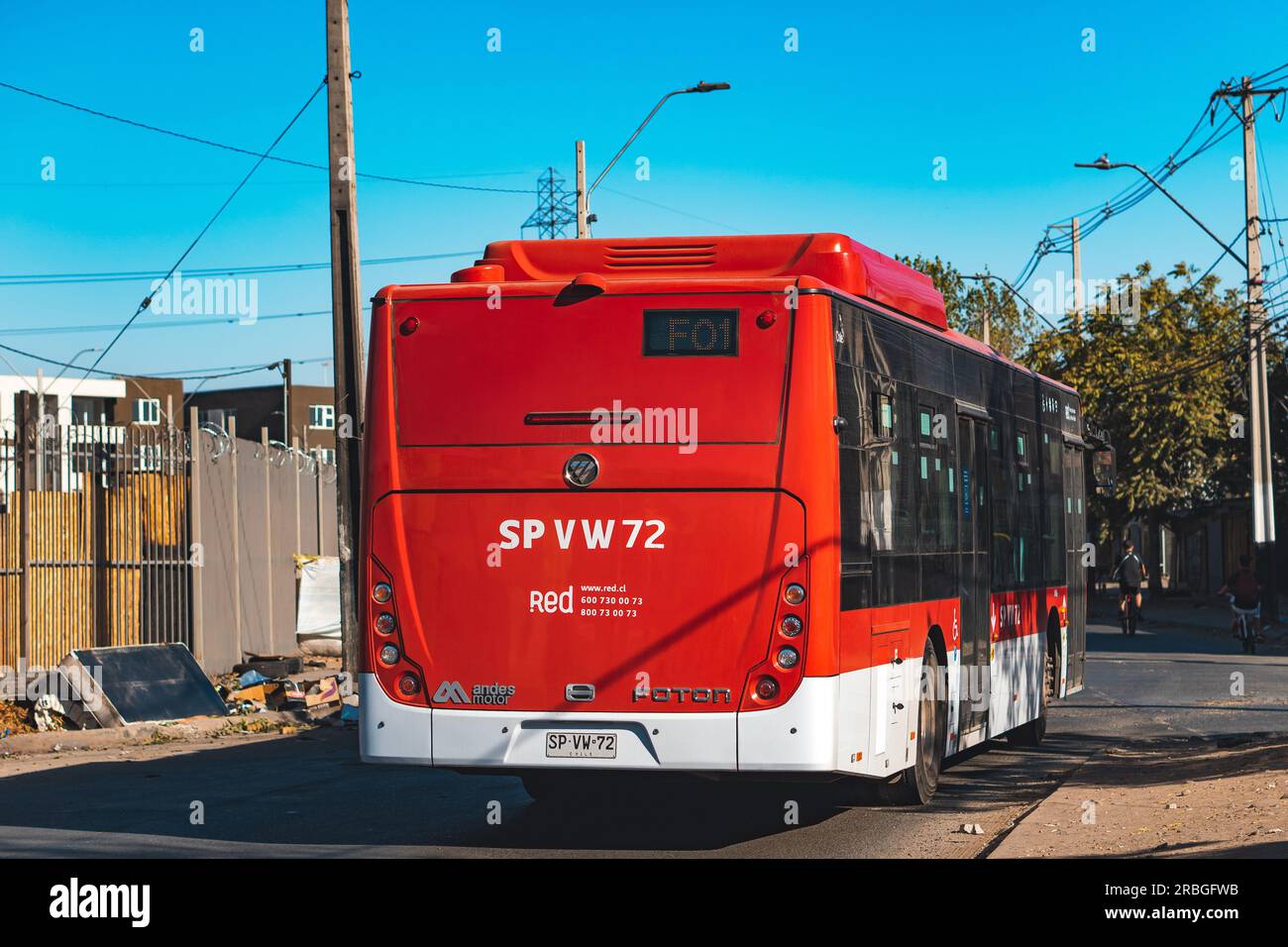 Santiago, Chile - April 06 2023: A brand new public transport ...
