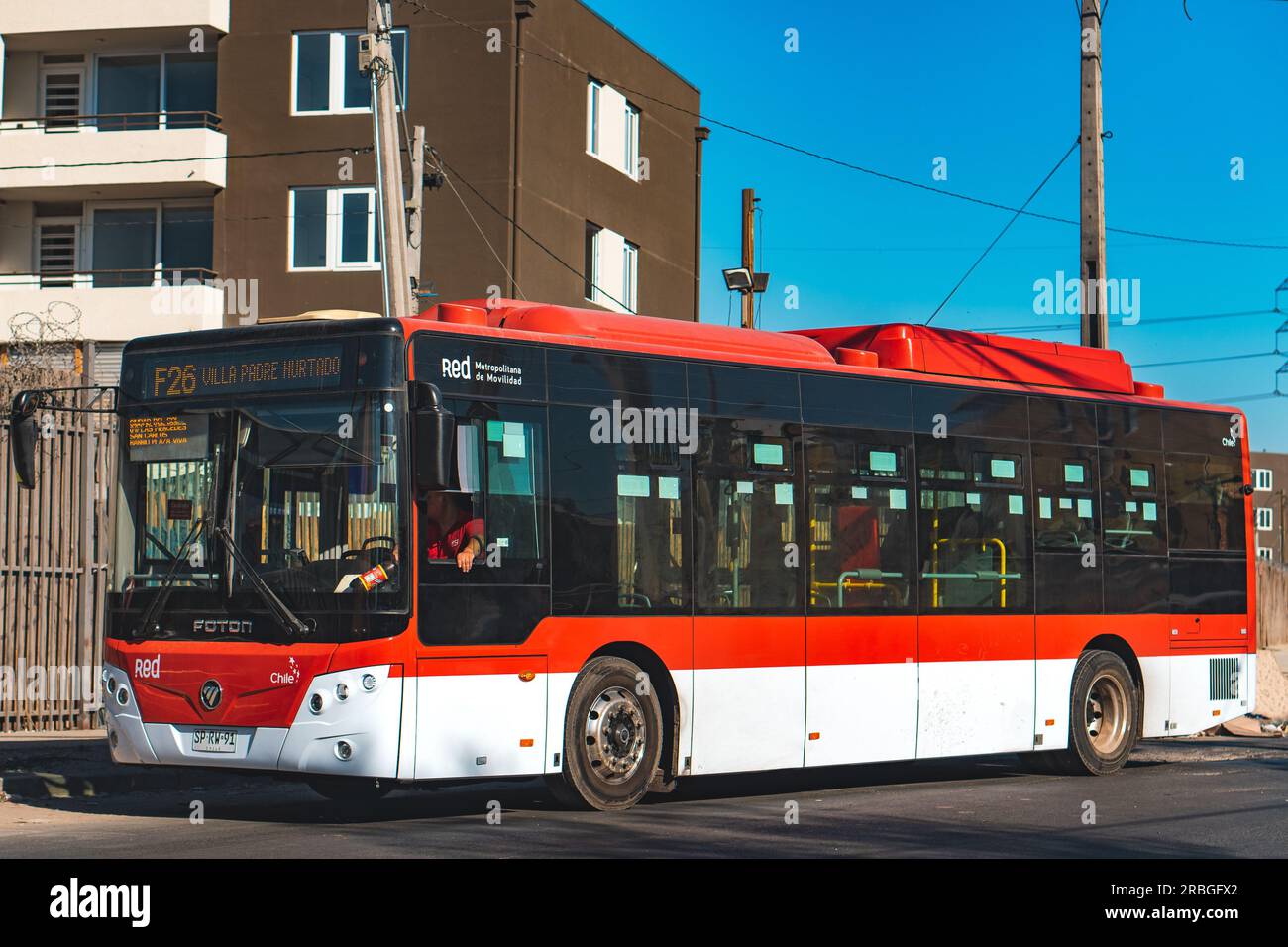 Santiago, Chile - April 06 2023: A brand new public transport ...