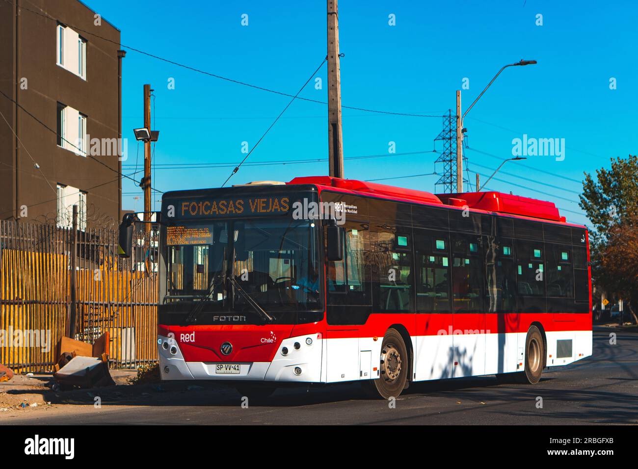 Santiago, Chile - April 06 2023: A brand new public transport ...