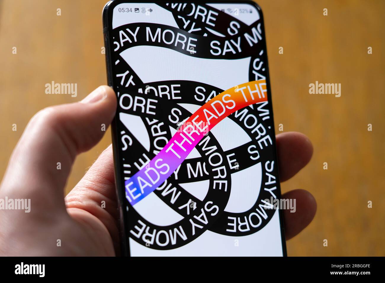 Instagram logo hand screen hi-res stock photography and images - Alamy