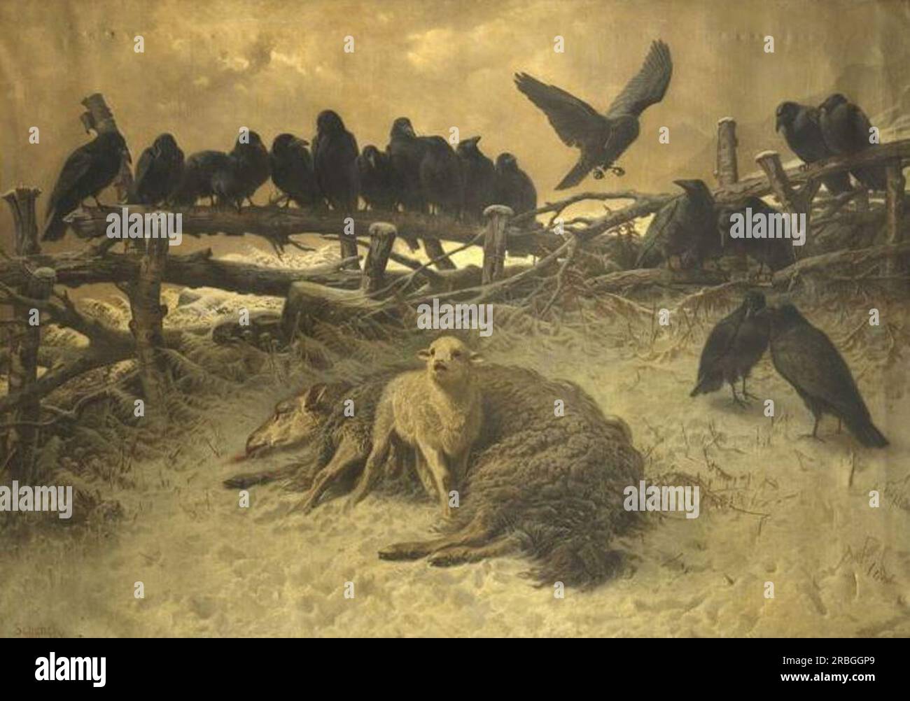 The Orphan 1885 by August Friedrich Schenck Stock Photo - Alamy