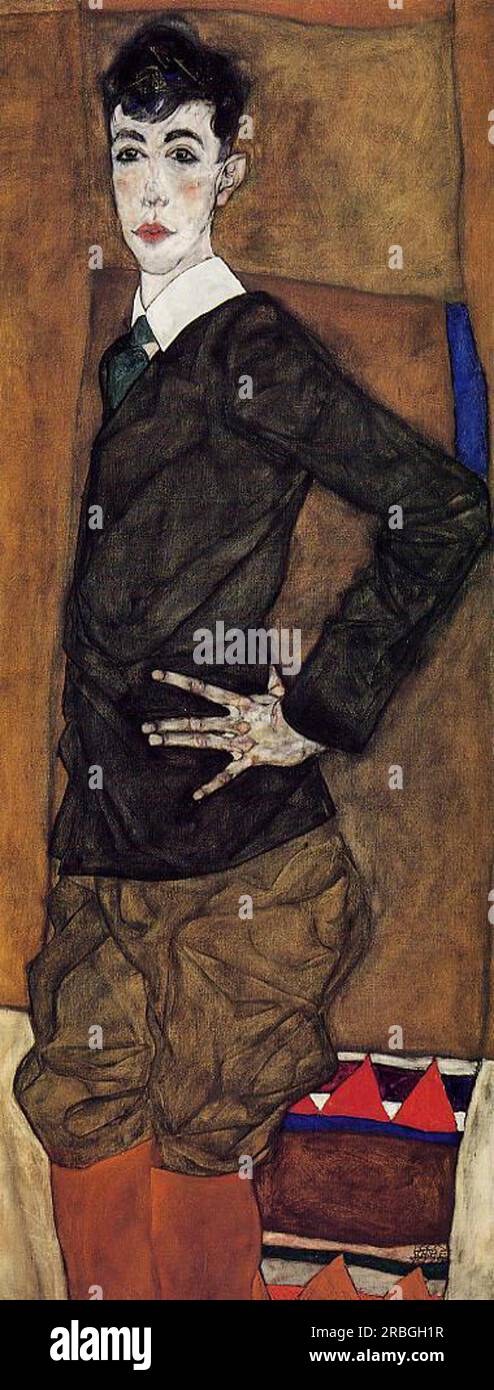 Portrait of Erich Lederer 1912 by Egon Schiele Stock Photo - Alamy