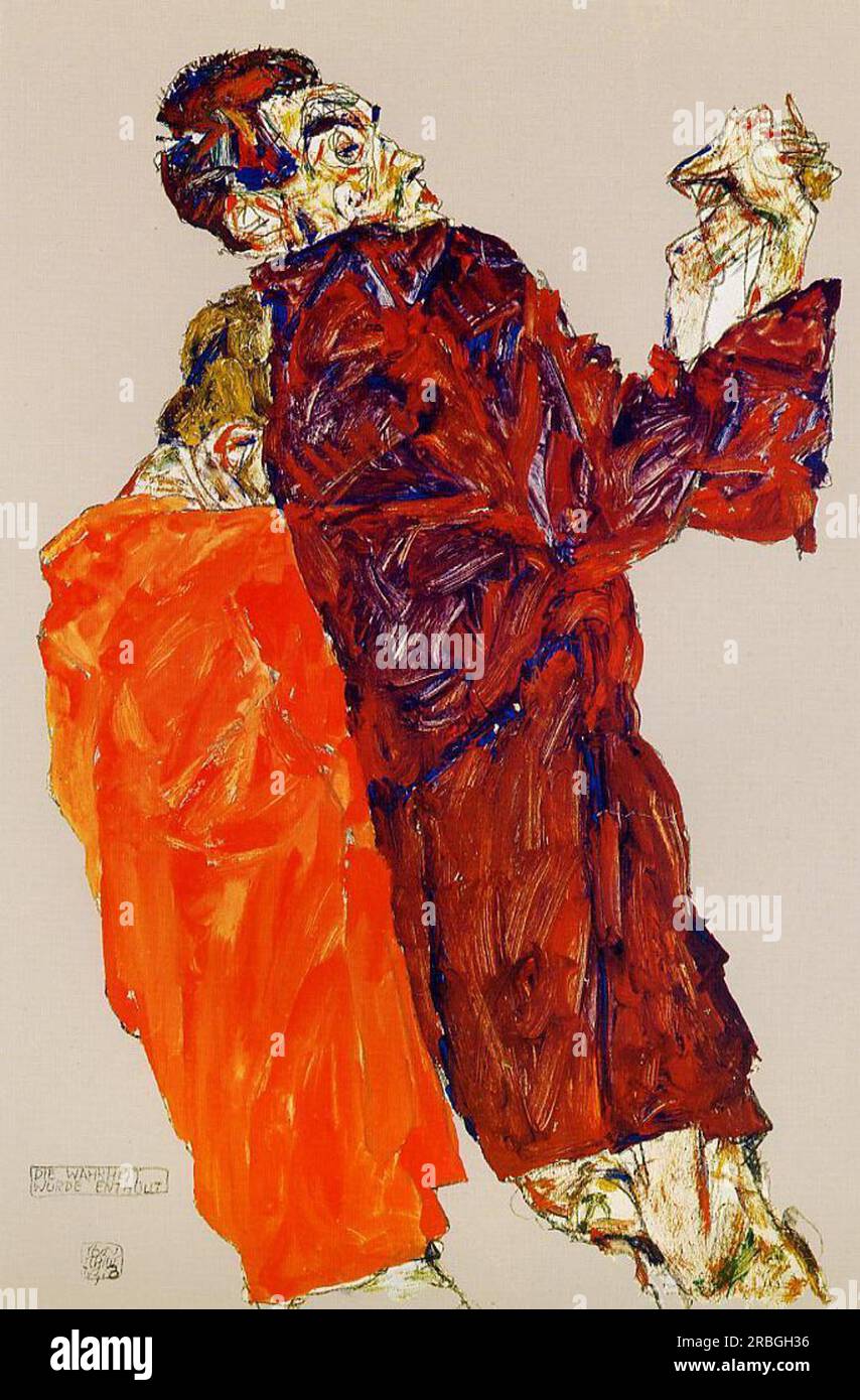 The Truth was Revealed 1913; Vienna, Austria by Egon Schiele Stock ...