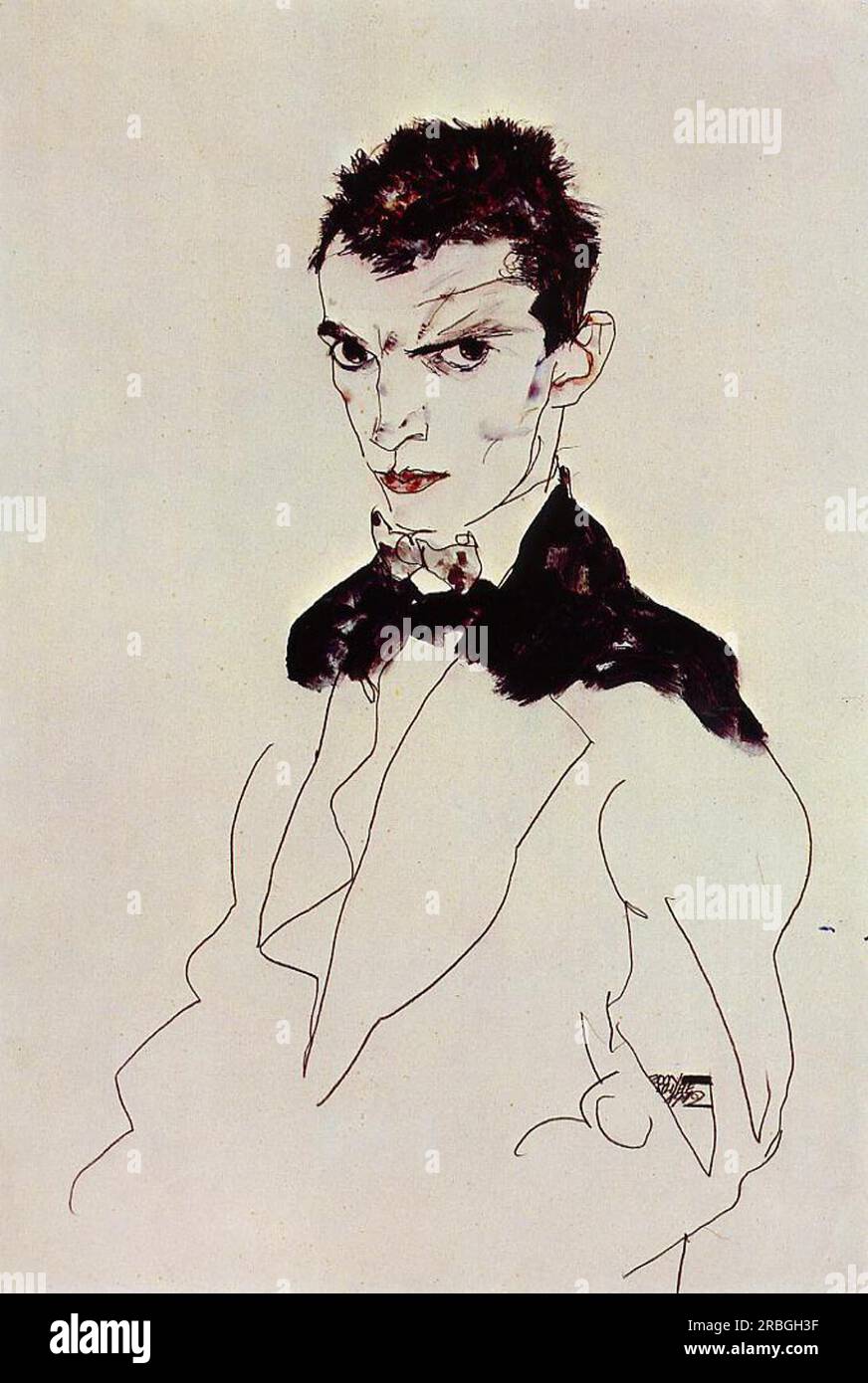 Self portrait egon schiele hi-res stock photography and images - Alamy